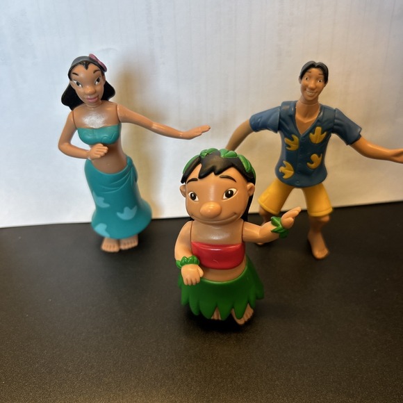 Disney | Toys | 3 Disneys Lilo And Stitch Lilo Hula Mani David Dancing ...